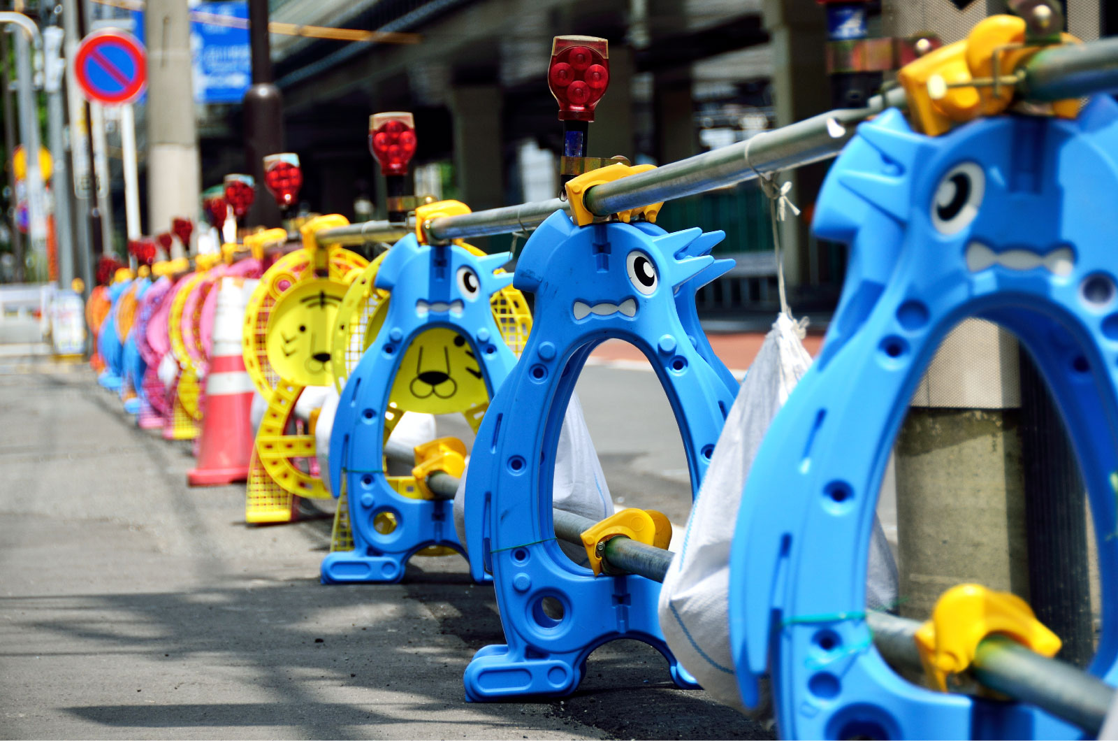 Kawaii Barricades for Construction Seen on the Road | The Japan Media