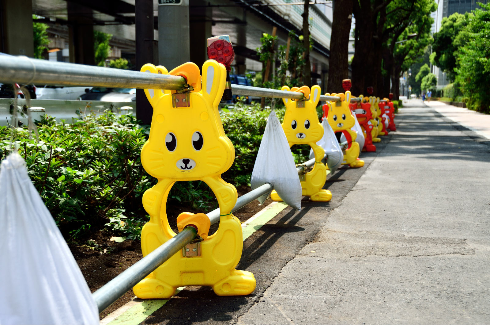 Kawaii Barricades for Construction Seen on the Road | The Japan Media
